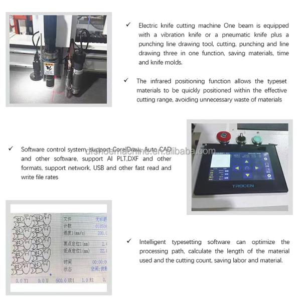 Quality Automatic CNC Oscillating Knife Cutting Machine Digital Vibrating Blade Fabric for sale