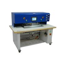 China Automatic PU Leather Window Hot Melt Gluing Folding Machine for Bag Notebook Pocket for sale