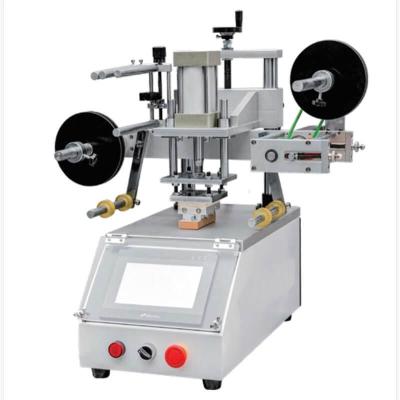China Small Pneumatic Industrial Automatic Label Roll Transfer Machine for Shoes Upper Sole Leather Hot Press for sale