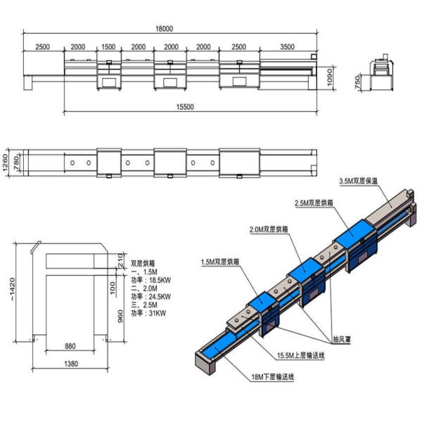 Quality Double Layer Shoe Upper OutSole Attaching Assembly Line Shoe Cement Drying for sale