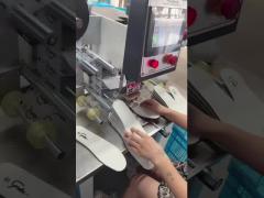 Automatic PLC Label Heat Press Transfer Machine Shoe Insole Tongue Leather Hot Stamping Machine