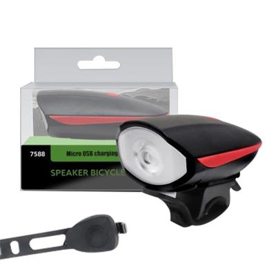 中国 Top Seller Waterproof Led Bike Front Light With Horn Charging Speaker And Waterproof Bicycle Lights 販売のため