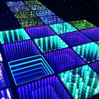 Cina New Design Club Dancefloor DJ Stage Light Dmx Ip65 RGB 3d Optical Illusion Outdoor Mirror Led Dance Floor Panel Disco Lighting in vendita