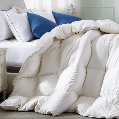 Cina Premium Heavy 100% Cotton Royoliving Goose Feather Down Comforter King Size Thickened Solid White 100% Cotton Blanket Down Proof Winter in vendita
