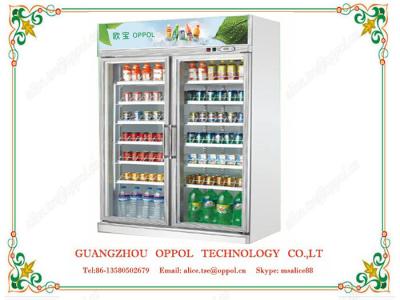 China OP-200 Beverage Storage Freezer Upright Cooler Beverage Display Showcase Freezer for sale