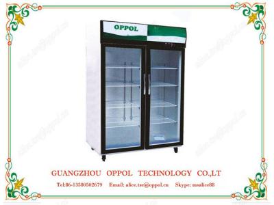 China OP-303 Commercial Beer Cooler Double Door Drink Freezer Beer Storage Cooler for sale