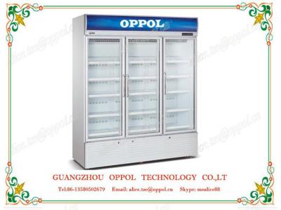 China OP-1102 CE Certificate Stainless Steel Body Material Beverage Display Refrigerator for sale
