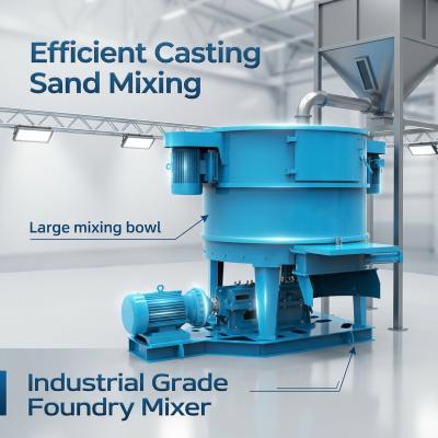 China High Speed Rotary Foundry Sand Mixer Machine For Casting Workshop 55kW 75kw for sale