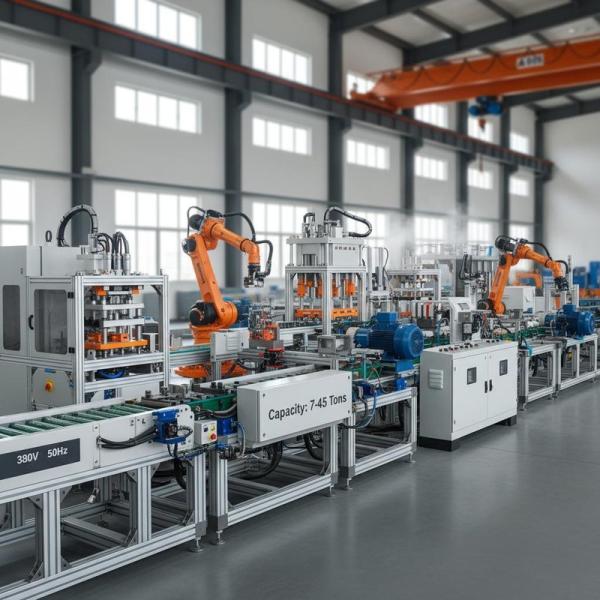Quality 380V50Hz Customized Automatic Production Line Offering Typically 7-45 Tons for sale