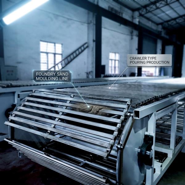 Quality Crawler Type Foundry Sand Moulding Line 420mm-710mm Sand Mold Conveying And Pouring Production Line for sale