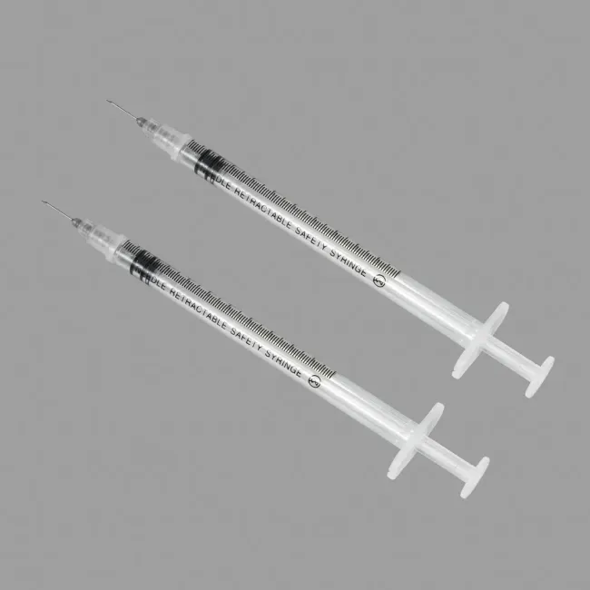 Disposable Safety Manual Retractable Syringe with Fixed Needle