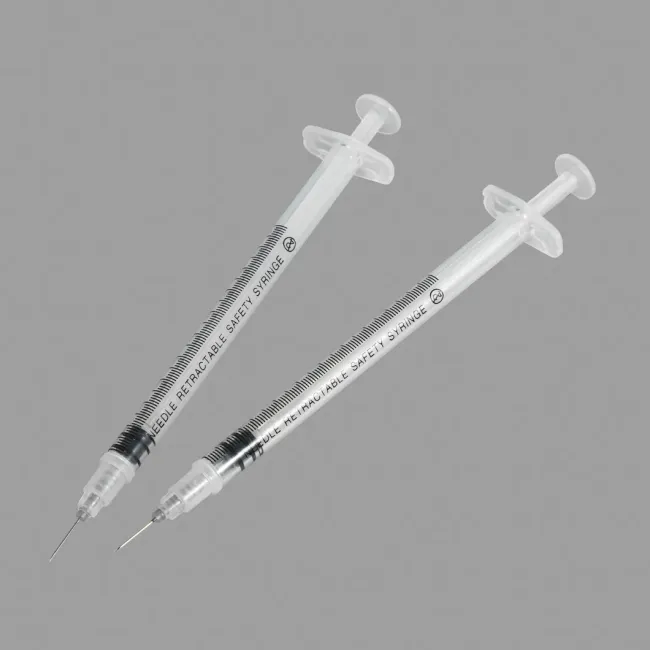 Disposable Safety Manual Retractable Syringe with Fixed Needle