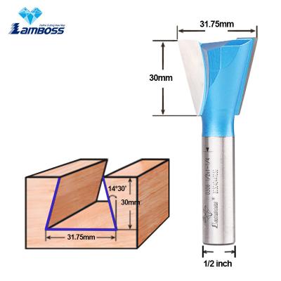 China Lamboss Carving Milling Cutter For Wood 1/2" Dovetail Bit Woodworking Router Bit for sale