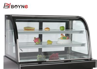Cina L'annuncio pubblicitario ha curvato il frigorifero di vetro dell'esposizione del dolce/contenitore per esposizione refrigerato del forno in vendita
