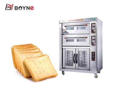China De Oven Dubbel Dek 1300x835x1800mm van het restaurant Industrieel Baksel het Ondoordringbaar maken Brood Te koop