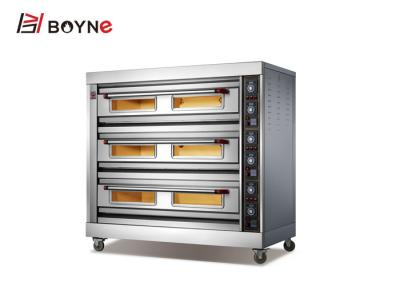Cina Attrezzatura commerciale del forno della cucina del forno della piattaforma del forno di acciaio inossidabile di tre vassoi della piattaforma nove in vendita
