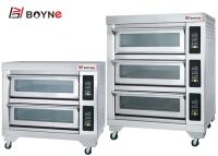 China Three Layer Six Trays Deck Oven 380V Electric with Digital Computer Control for sale