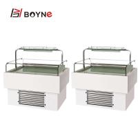 China Double Sided Open Cake Display Case 220V 900-1800mm Commercial Freezer for sale