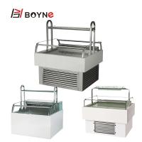 China Double Sided Open Cake Display Case 220V 900-1800mm Commercial Freezer for sale