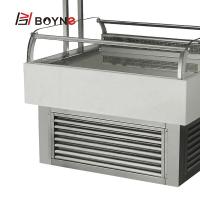 China Double Sided Open Cake Display Case 220V 900-1800mm Commercial Freezer for sale