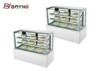 China Three Layer Marble Base Cake Showcase Chiller 220V 900mm for Restaurant Bakery for sale