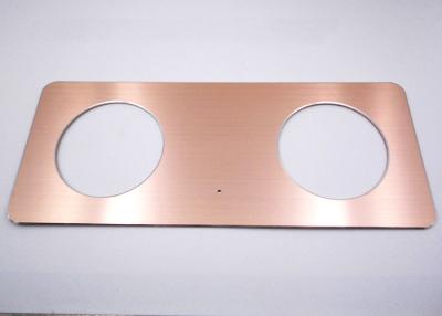 China Voice Box Switch Panel Precision Stamping Products Two Holes Brushed Surface for sale