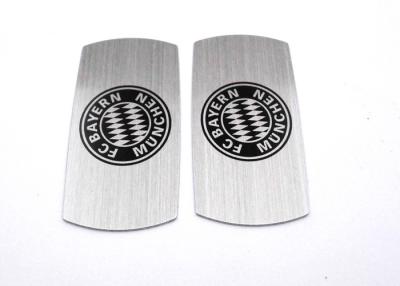 China Brushed Custom Cut Metal Plate Labels 1.5 MM , Engraved Metal Plates For Plaques for sale