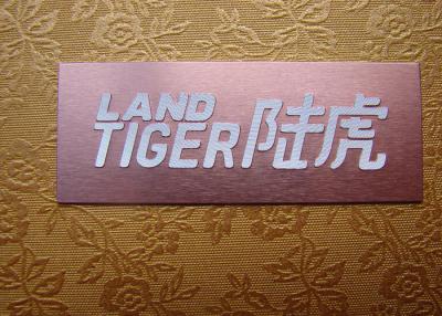 China Die Casting Name Custom Metal Plates , Custom Metallic Labels Black Polish Brushed for sale