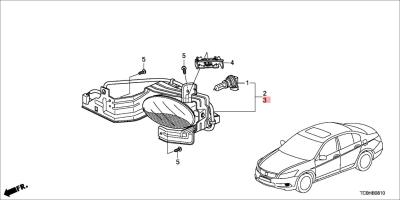 Cina HONDA Car Fitment Fog Light Lamp per 2011-2013 Accord ottava generazione 100% testato in vendita