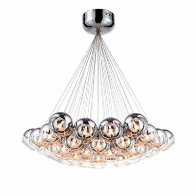 China Modern Chrome Glass Balls LED Pendant Chandelier Light For Living Dining Study Room for sale