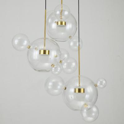 China Modern LED Glass Hanglamp Hanging Design Bubbles Lamp Pendant Lights Fixtures for Kitchen for sale