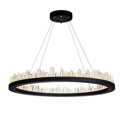 China Round Chandelier Crystal Pendant Light for Living Room for sale