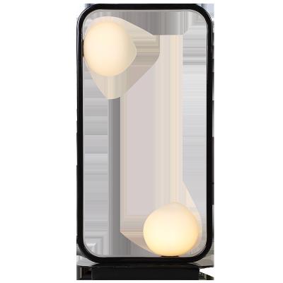 China European Decorative Glass and Metal Ball Table Lamp for sale