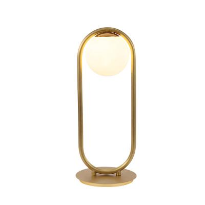 China Contemporary Glass Ball Table Desk Lamp For Bedroom for sale