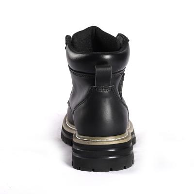 Cina Calzature da sicurezza Goodyear di colore nero Pelle di mucca liscia Suola superiore EVA Suola esterna di gomma protettiva in vendita