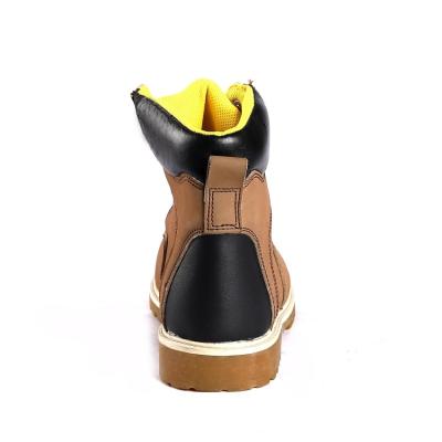 Cina Pelle di mucca marrone Goodyear Scarpe da lavoro e di sicurezza Sulla superiore di gomma Funzione protettiva personalizzata per tutte le stagioni in vendita