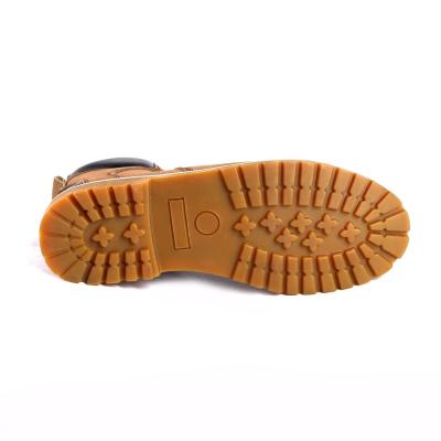 Cina Pelle di mucca marrone Goodyear Scarpe da lavoro e di sicurezza Sulla superiore di gomma Funzione protettiva personalizzata per tutte le stagioni in vendita