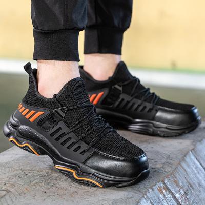 Cina SHENGJIE OEM Scarpe da lavoro in acciaio a punta di piedi in pelle in microfibra suola esterna in EVA anti-perforazione Scarpe di sicurezza antiscivolo in vendita