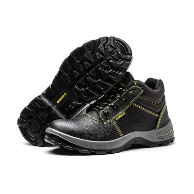 Shengjie steel toe anti puncture stab resistant water proof anti slip labor embossed cow leather safety shoes
