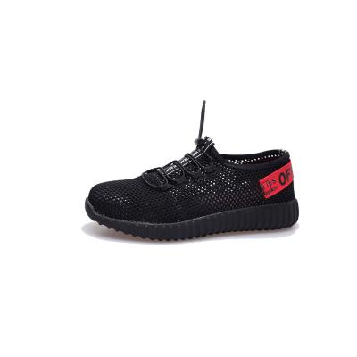 Cina Shengjie leggero mosca a maglia tessuto scivolo su scarpe da lavoro uomini nero anti-smash acciaio punta Kevlar scarpe di sicurezza in vendita