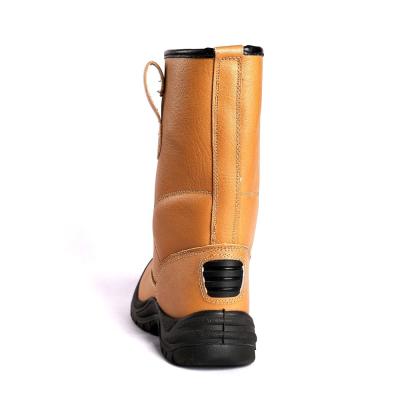 Cina Shockproof pelle gialla alta top stivali di sicurezza di acciaio Protezione dita PU Sulla di acciaio in vendita