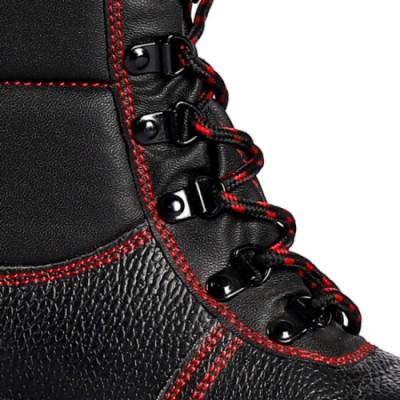 Cina Lace up nero Split cuoio di mucca superiore protezione dell' angolo in acciaio Scarpe di sicurezza invernale in vendita