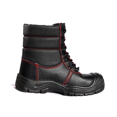 Cina Lace up nero Split cuoio di mucca superiore protezione dell' angolo in acciaio Scarpe di sicurezza invernale in vendita