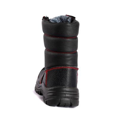 Cina Lace up nero Split cuoio di mucca superiore protezione dell' angolo in acciaio Scarpe di sicurezza invernale in vendita