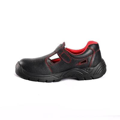 Cina Acciaio Piede Lace Up Puncture Resistente Intaglio di pelle di metallo occhiali da vista Uomini Anti Slip Scarpe di sicurezza in vendita