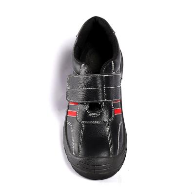 Cina Shengjie Pelle di mucca Acciaio Piede resistente allo scivolamento Sole PU Protezione migliorata Scarpe di sicurezza sul campo di lavoro in vendita