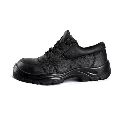 Cina Perforazione resistente al slittamento resistente all'acciaio Griglia di cuoio PU Sole nero Stivali da lavoro Scarpe di sicurezza in vendita