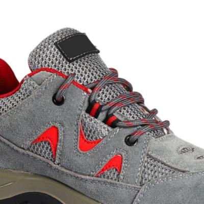 Cina Shengjie Metal Eyelet Leather Mesh Slip and Oil Resistant Funzioni di lavoro Sport PU Man Scarpe di sicurezza in vendita