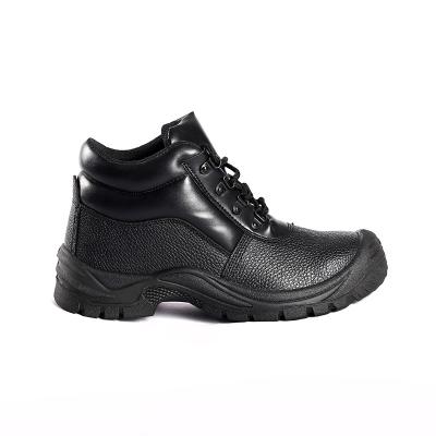 China SHENGJIE Sapatos de segurança de couro preto de proteção para pés de aço à venda