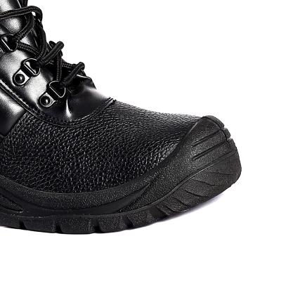 China SHENGJIE Sapatos de segurança de couro preto de proteção para pés de aço à venda